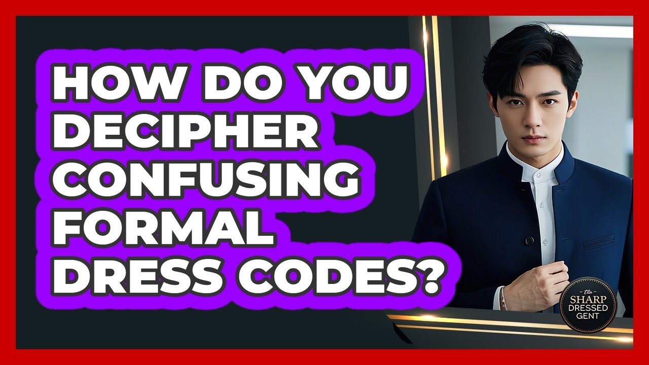How Do You Decipher Confusing Formal Dress Codes? - The Sharp Dressed ...