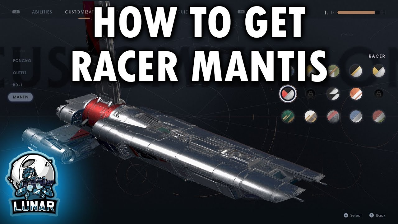 How to Get the Mantis Paitn Racer Star Wars Jedi Fallen Order - YouTube