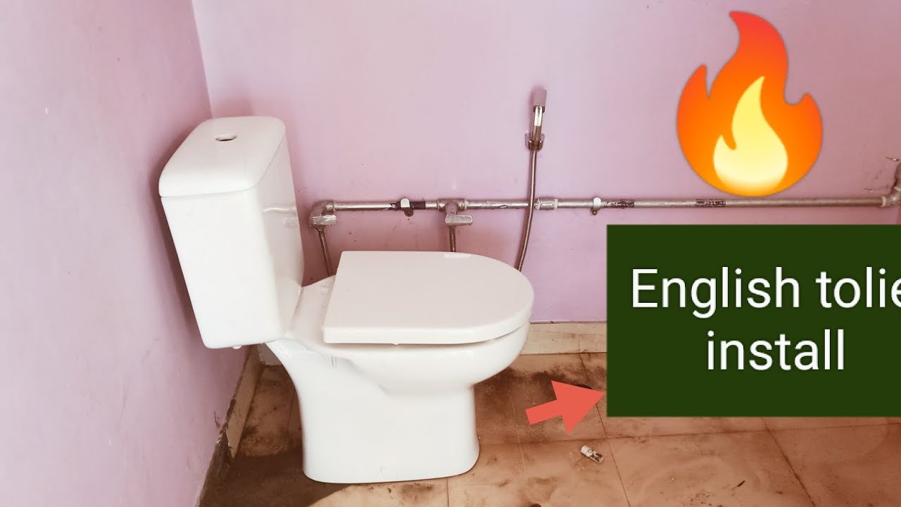English toliet seat || Two piece wc installation 🔥|| Proper way ! - YouTube