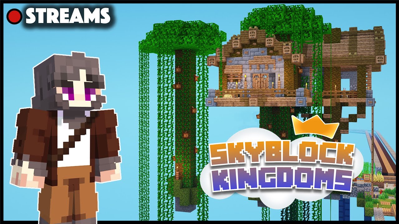 Building the Starter Base! | Skyblock Kingdoms - YouTube