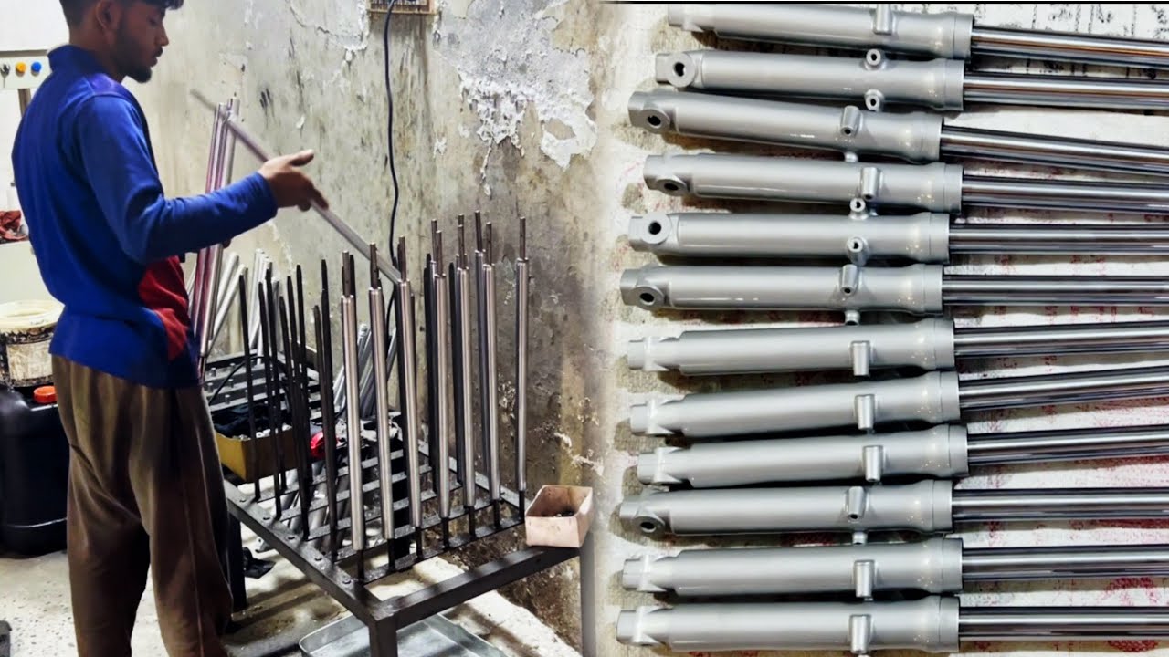 How Motor Bike Shock Absorber are Made In Factory - YouTube