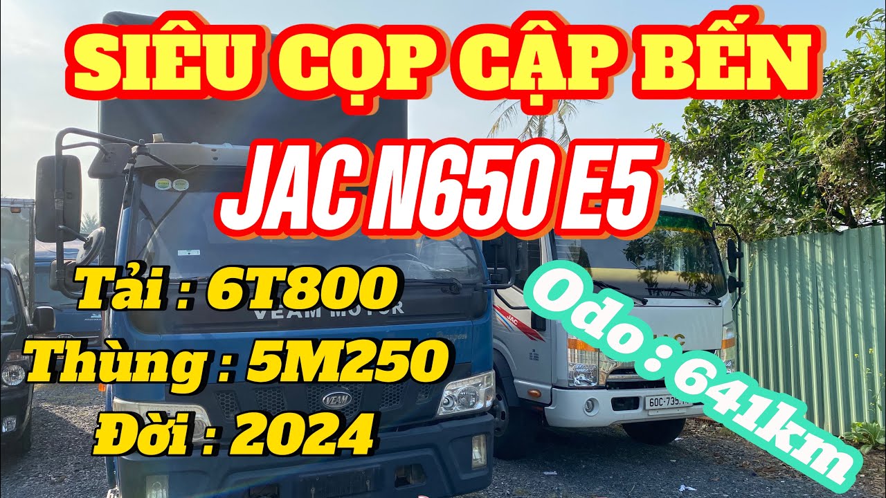 JAC N650 E5 ĐỜI 2024 - TẢI 6T800 - THÙNG 5M250 - ODO 641km - MỚI ĐẾN 99 ...