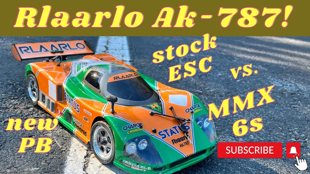 Rlaarlo AK-787 geared up, stock Esc vs. MMX 6s #rc #rccar #speedrun ...