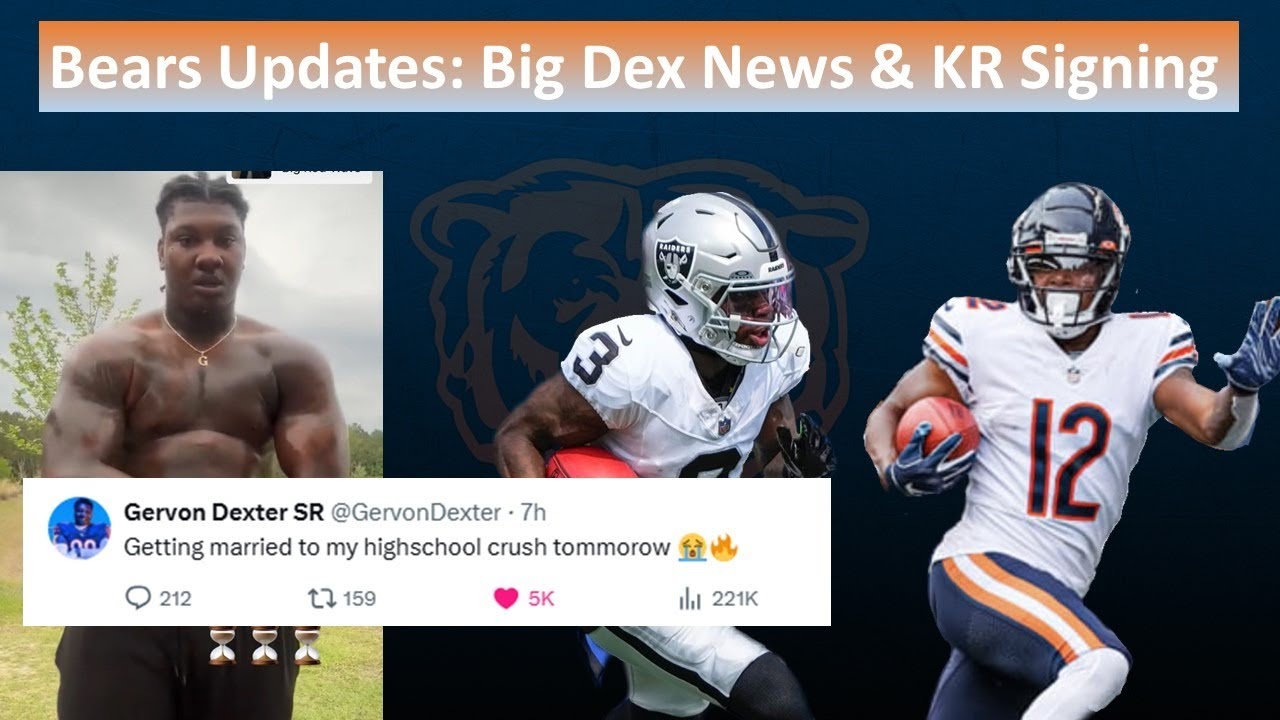 Gervon Dexter News & Chicago Bears Sign DeAndre Carter - YouTube