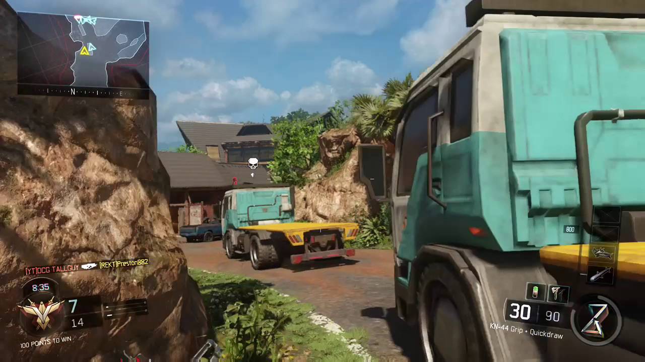 Epic call of duty tomahawk throw hunted - YouTube