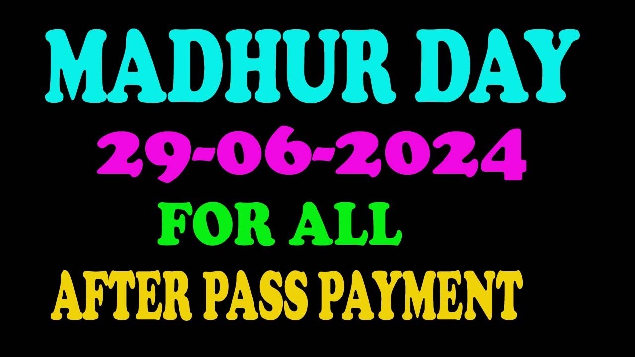 madhur day today 29/06/2024 - YouTube