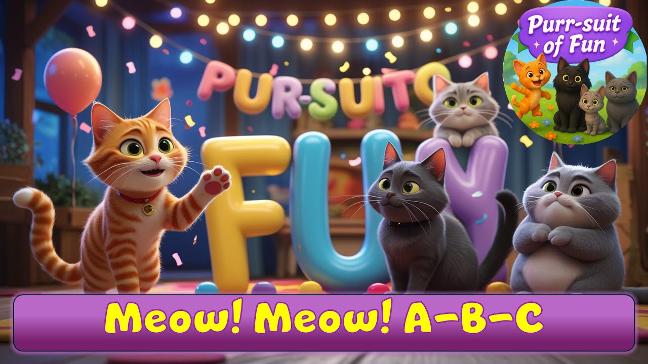 Meow Meow A-B-C | Alphabet Song for Kids - YouTube