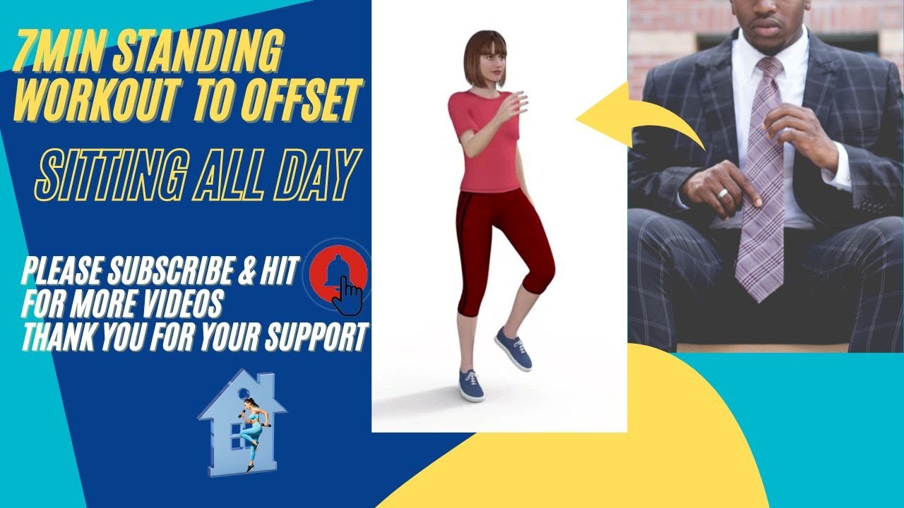7 Min Standing Workout To Offset Sitting All Day - YouTube