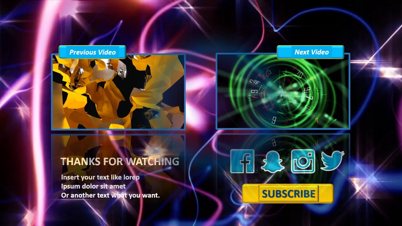 Outro 1 - YouTube