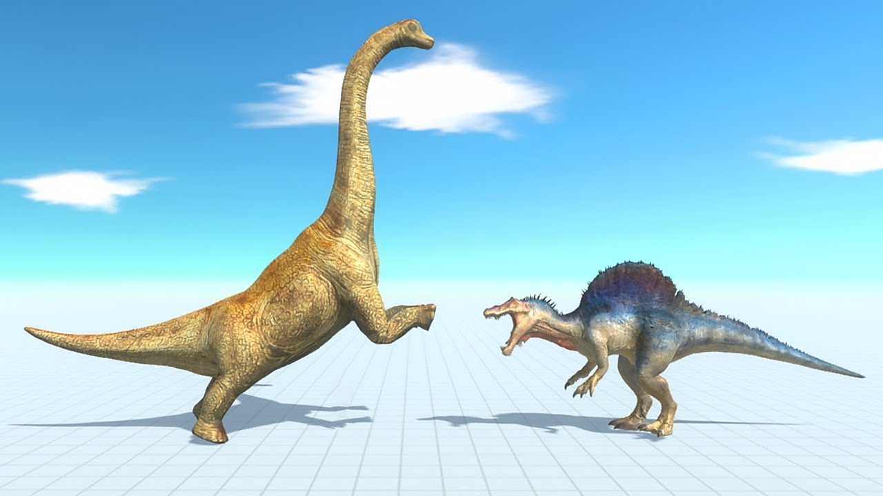 Brachiosaurus vs Brachiosaurus Fight in Animal Revolt Battle Simulator ...