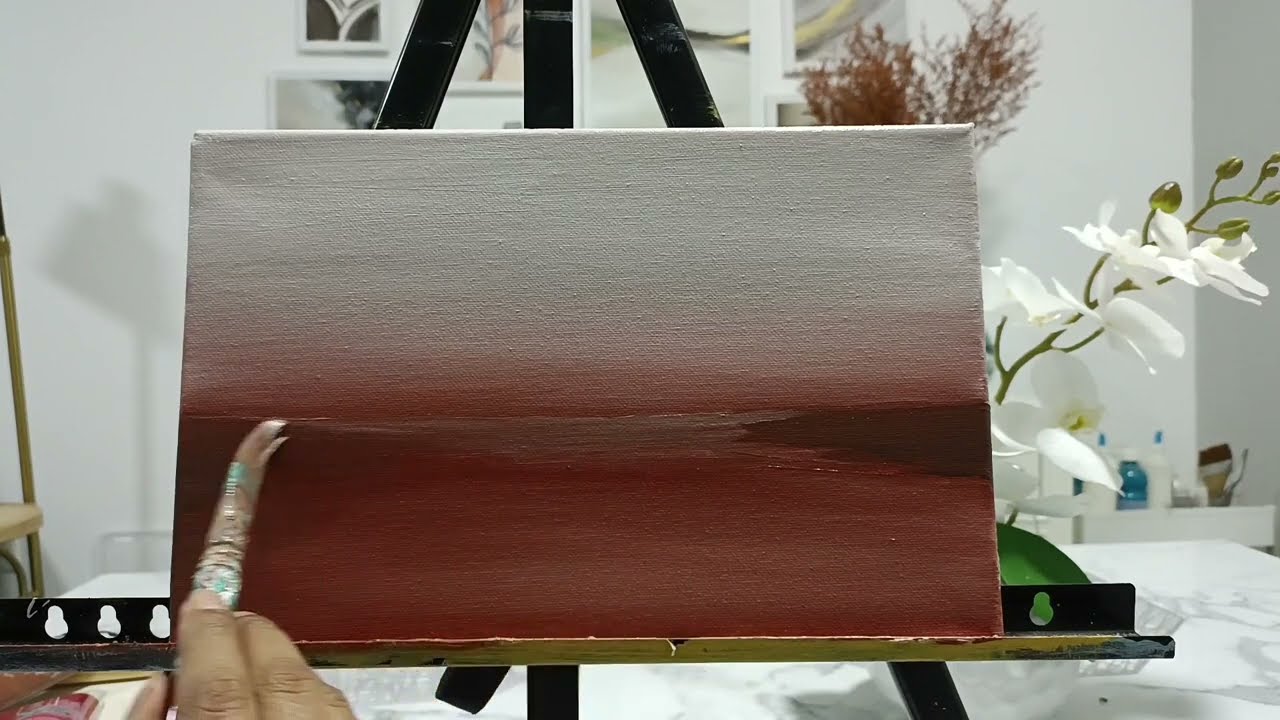 beautiful blend of abstract art using 3 colors, abstract art, canvas ...