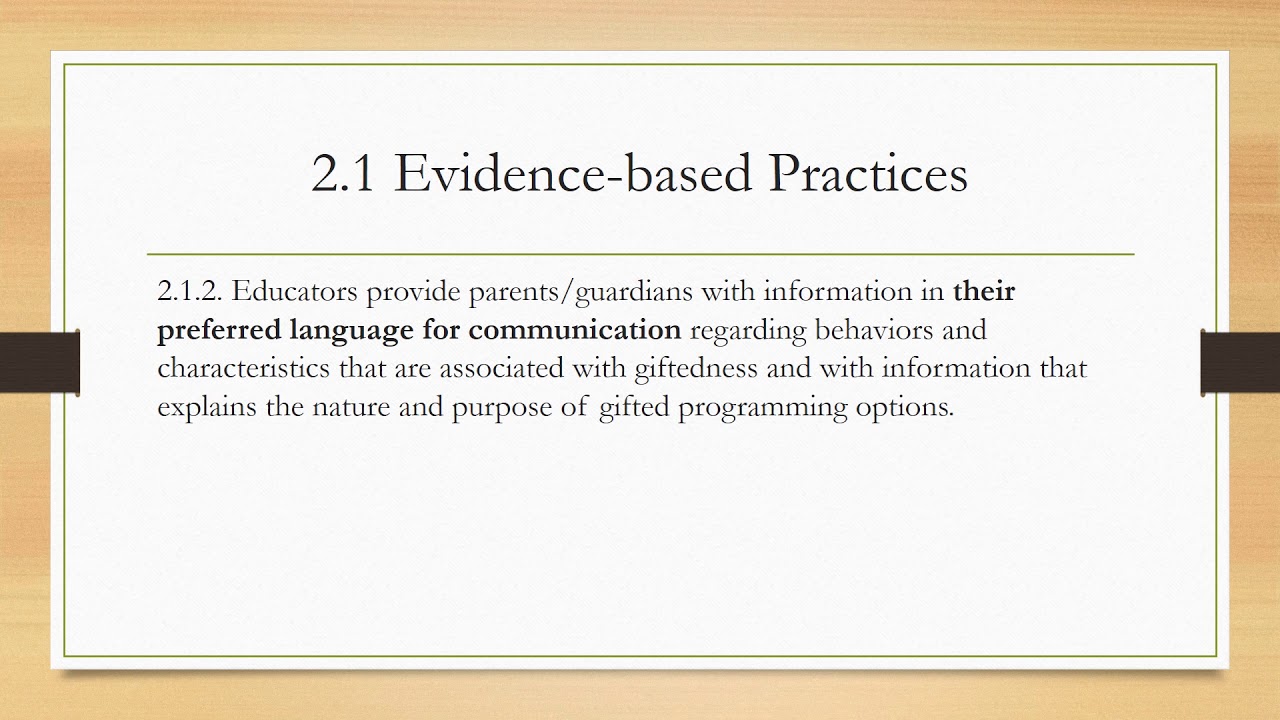 Week 2 NAGC and Standards - YouTube