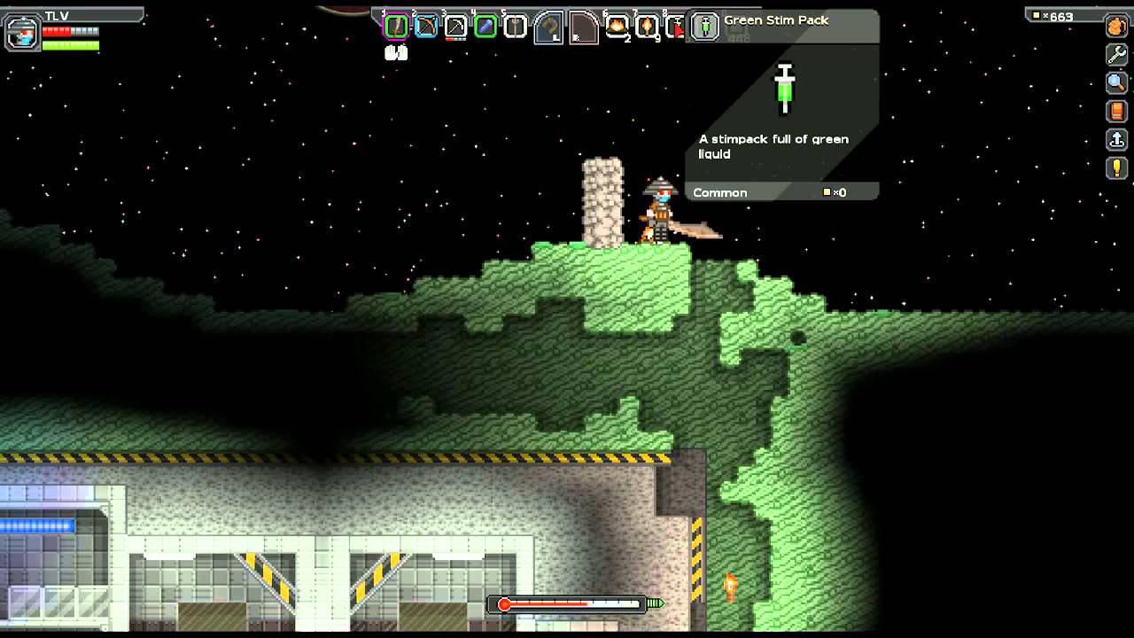 [ Starbound ][ Episode: 17 ] Hi tech moon base found. Raped by lvl 8 monsters on the moon - YouTube