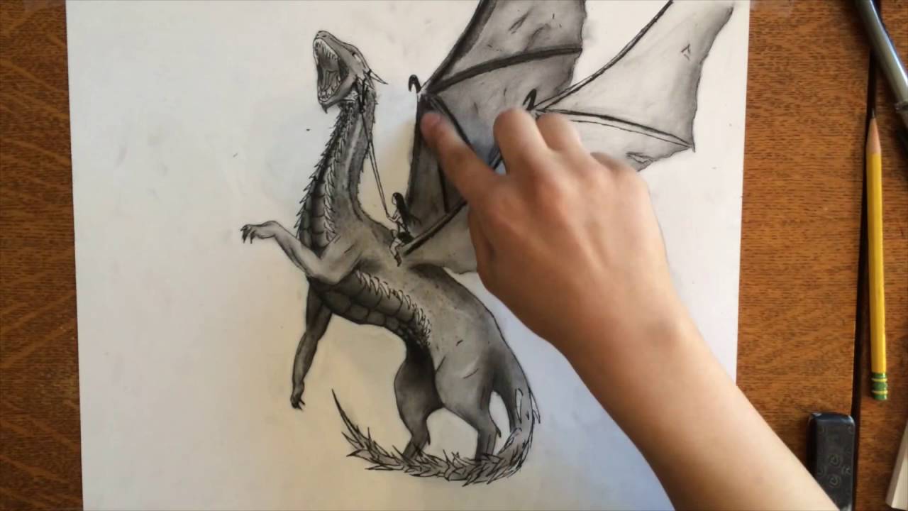 Dragon Rider Drawing - YouTube