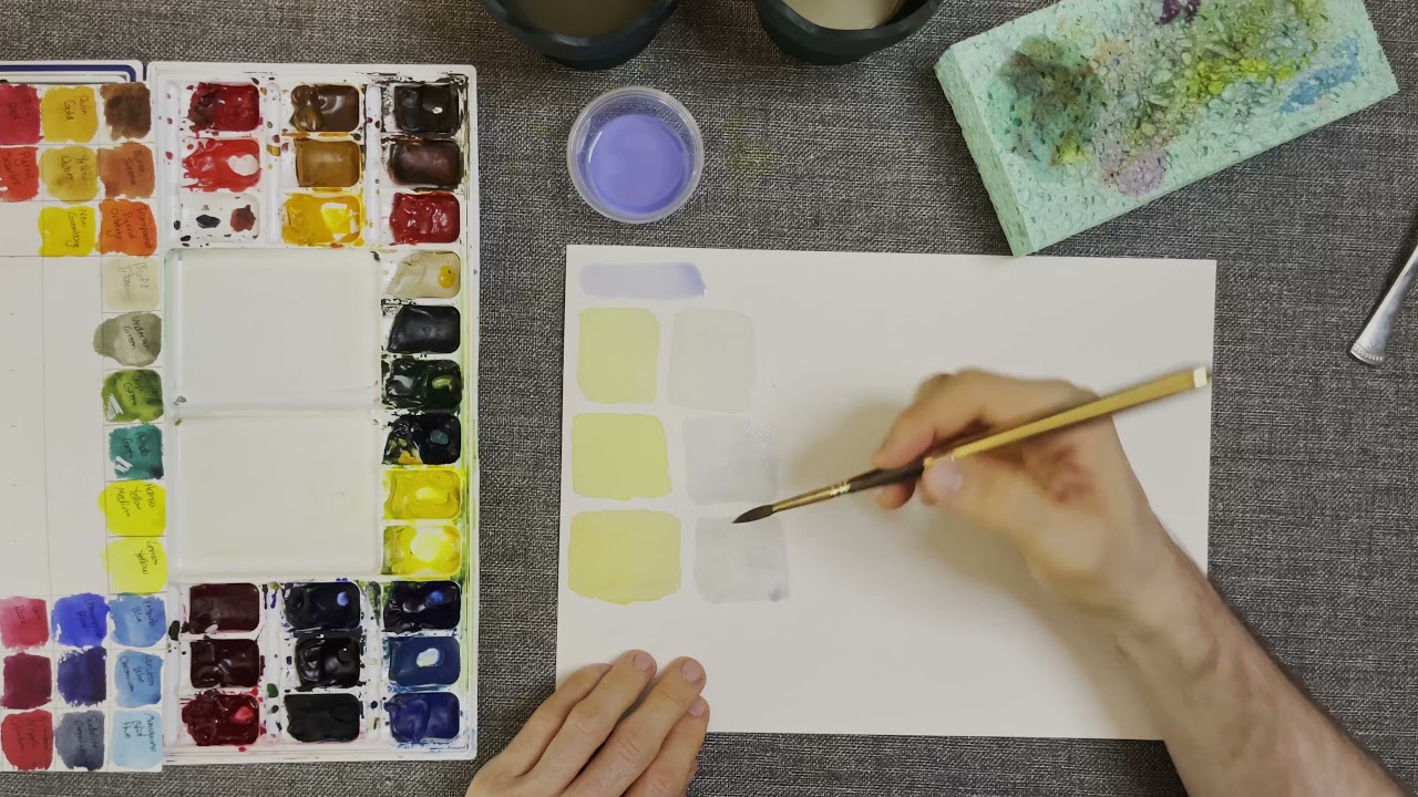 Watercolor Mixing: Lavender (Daniel Smith) - YouTube