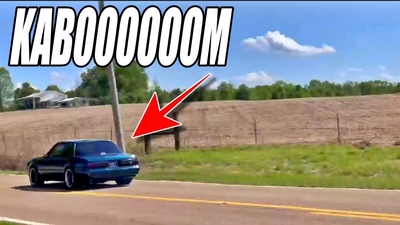 SUPERCHARGED fox body destroys transmission at 130MPH! - YouTube