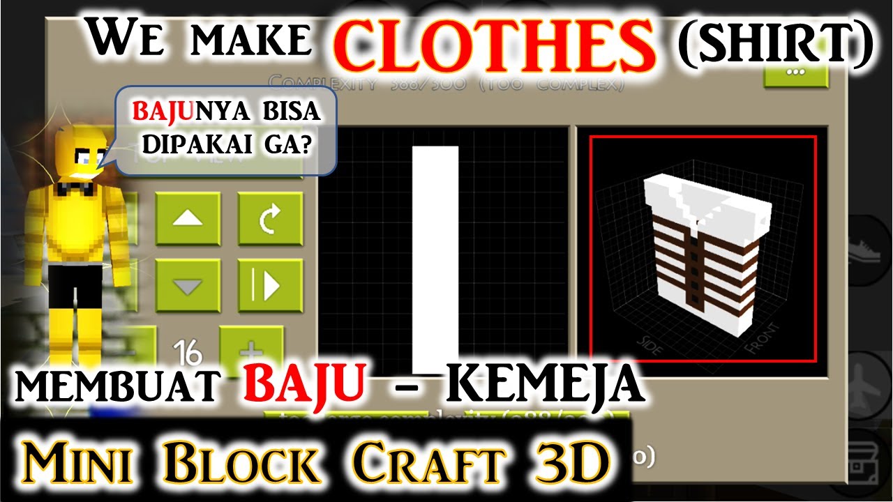 Make Clothes in Mini Block Craft | BIKIN BAJU - YouTube