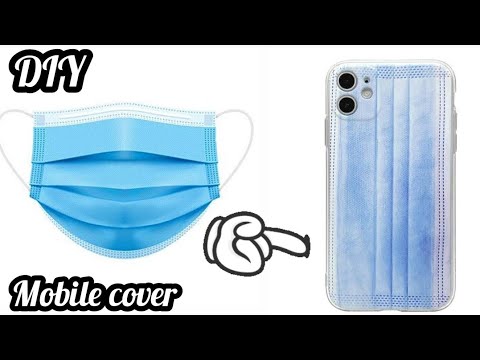 Easily make mobile cover//How to make face mask mobile cover at home ...