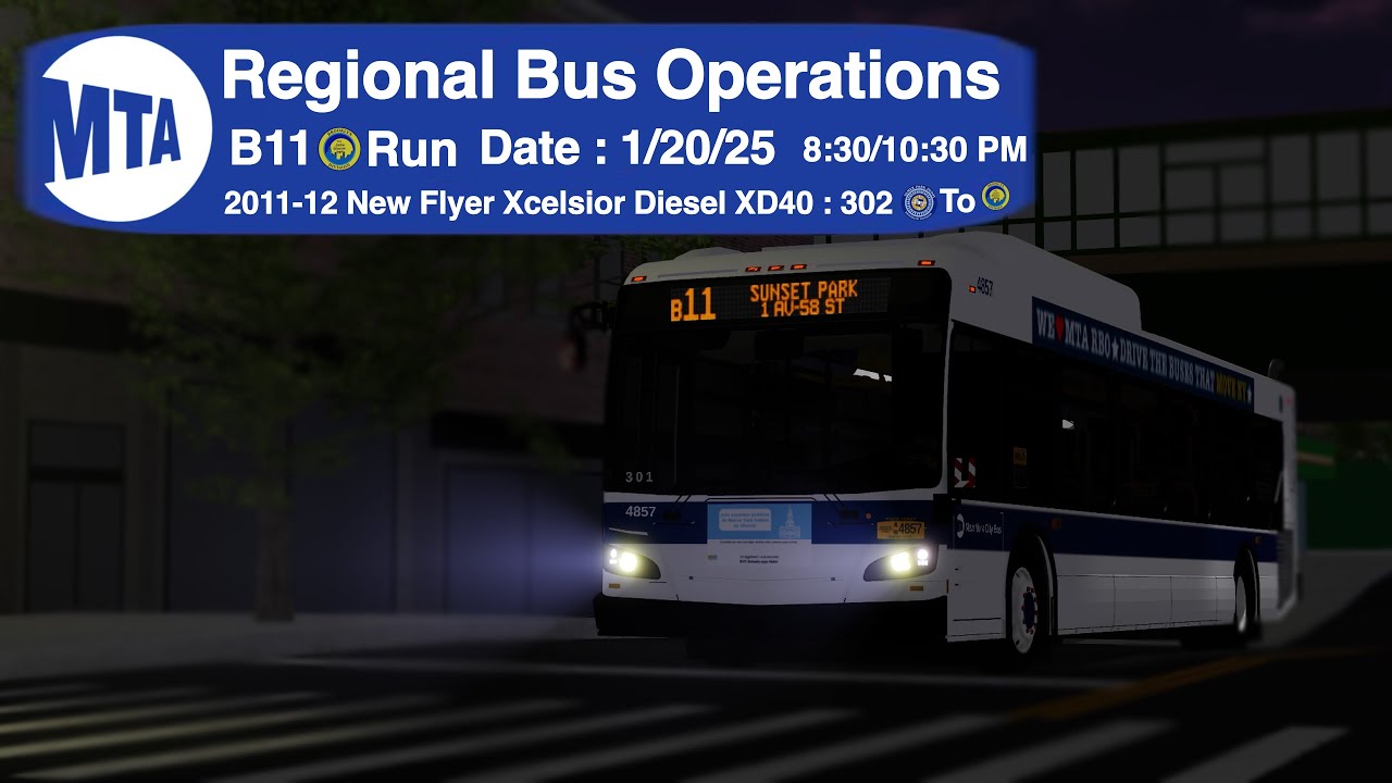 ROBLOX | MTA Regional Bus Operations (MTARBO) - B11 JG Run on a UP 2011 ...