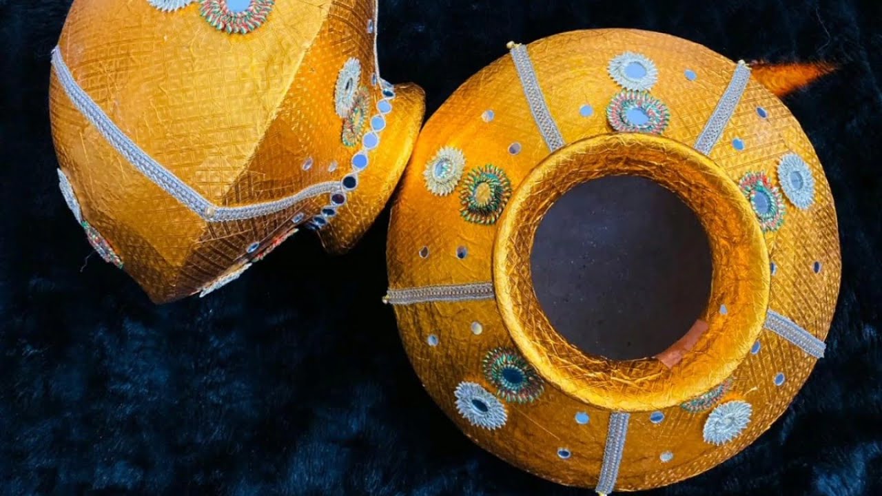 Matka (crock) مٹکا decoration | how to decorate crock by bakhtawar's ...