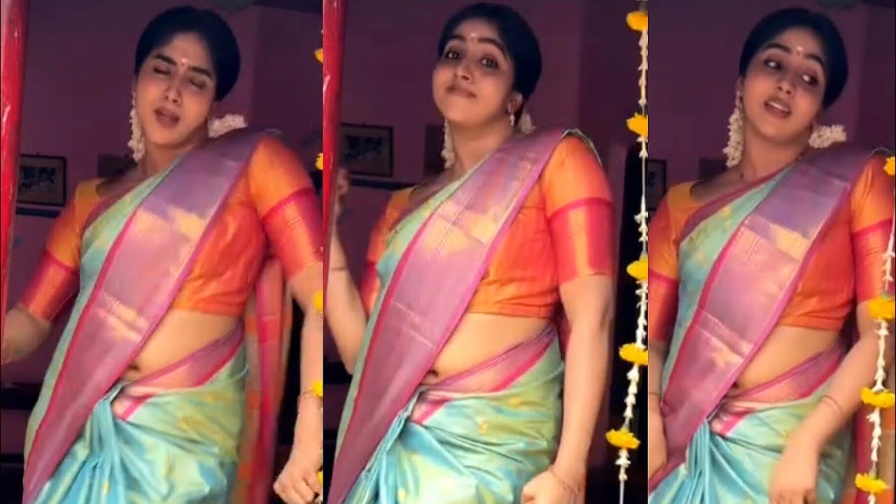Nivetha ravi glamorous saree show dance | serial actress | - YouTube