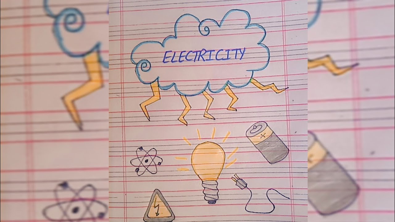 Electricity ⚡💡 title page / page boarder #pageborder #titlepage - YouTube