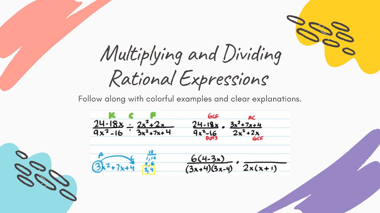 Lesson 2.2 - Multiplying and Dividing Rational Expressions - YouTube