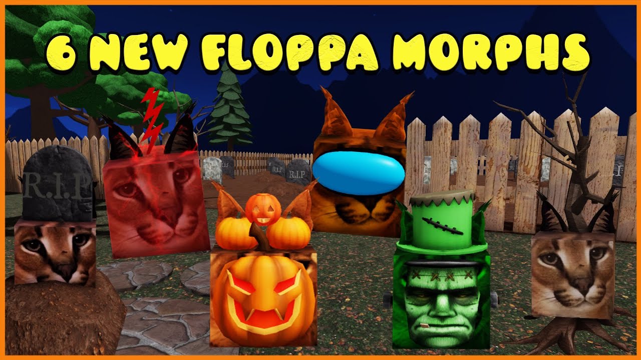 Find The Floppa Morphs - ALL 6 NEW SKINS - ROBLOX - HALLOWEEN UPDATE ...