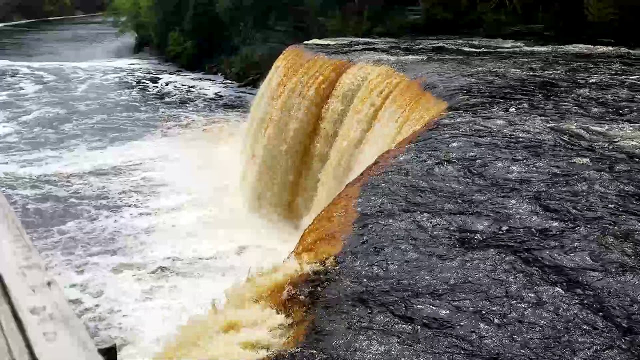 Tahquamenon Upper (Root Beer) Falls 3 Waterfall ASMR Relax With Nature ...