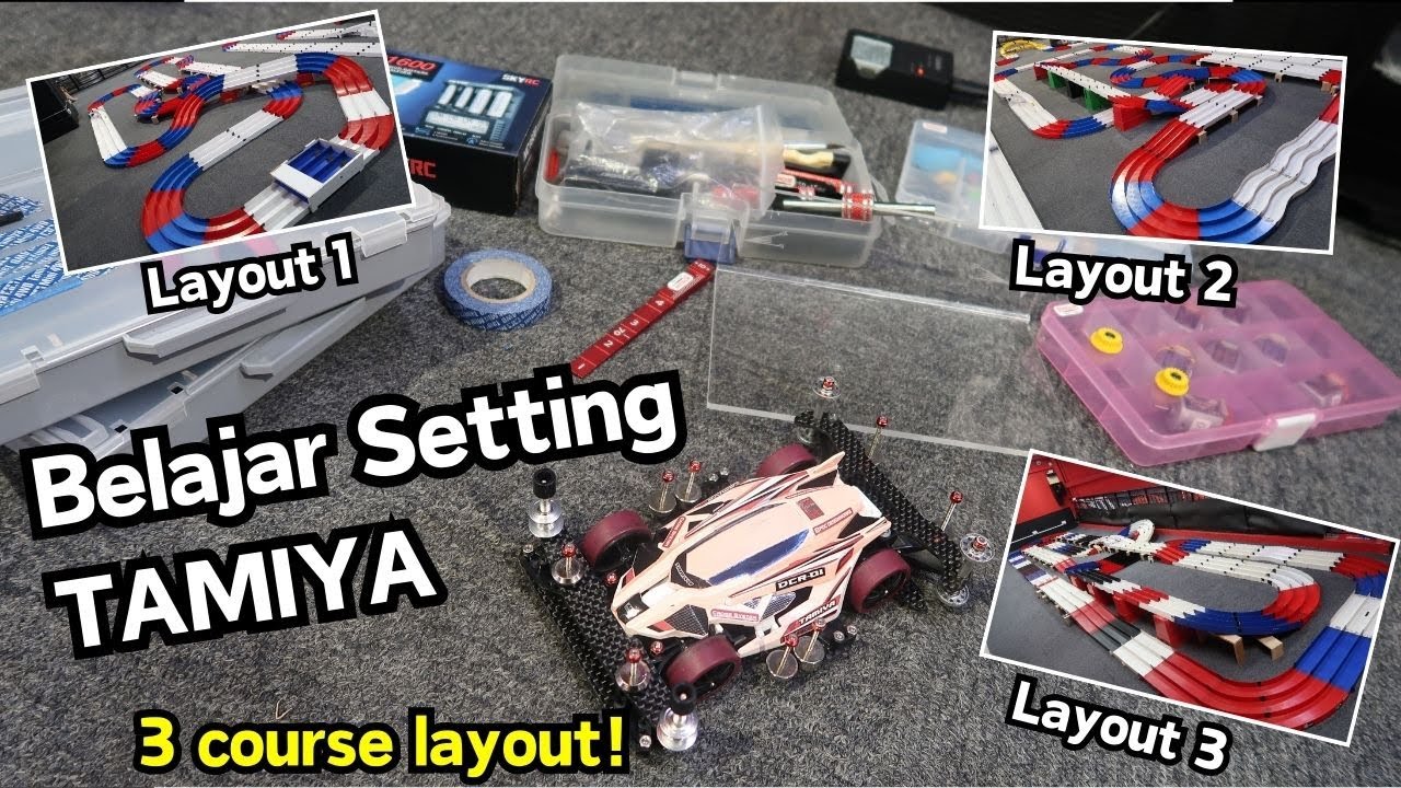 BELAJAR SETTING TAMIYA! - TUNING MINI 4WD (3 COURSE LAYOUT) - Tamiya ...