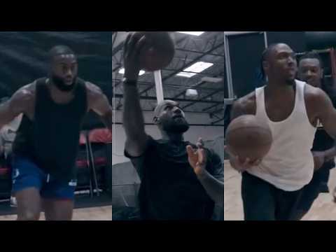 LeBron, Jaylen Brown and Tyrese Maxey 2nd workout together playing 3 on 3 🔥