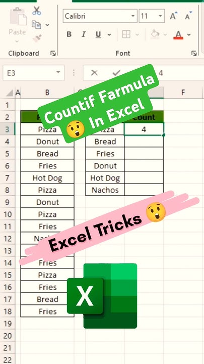 Countif Farmula ๐ฒ Use In Ms Excel Excel Shorts Youtube