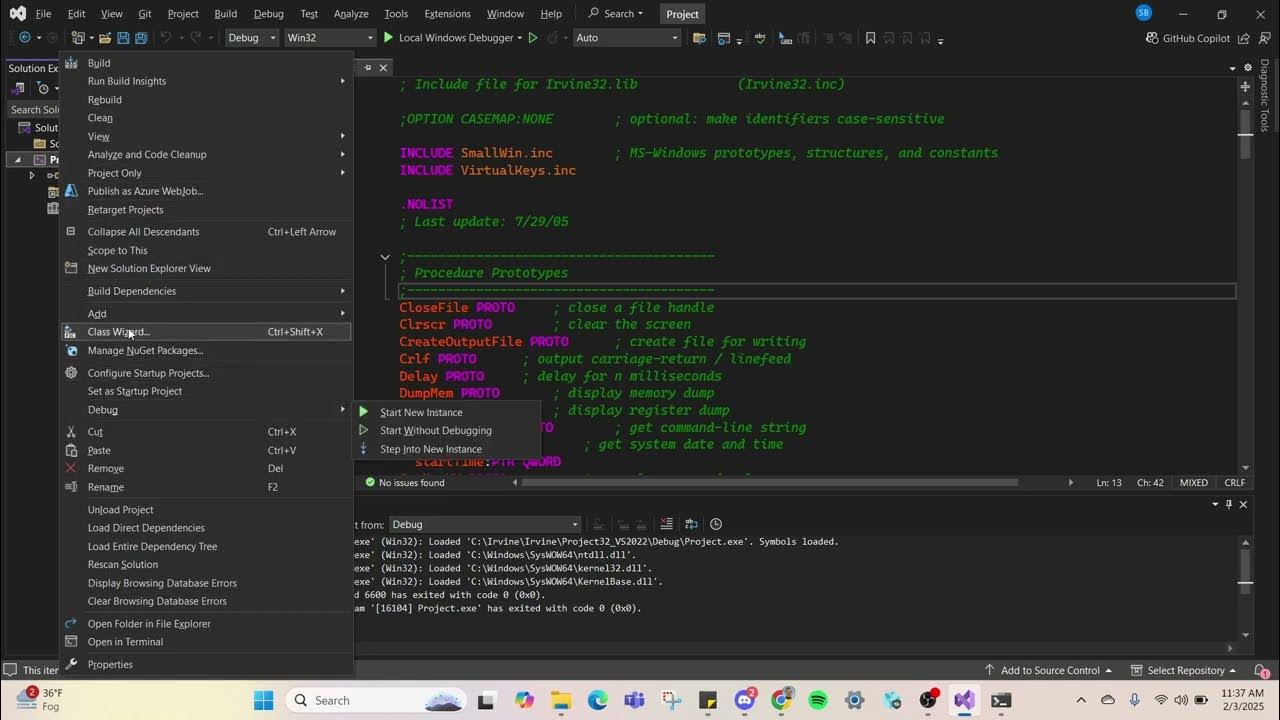 Irvine32 MASM How to get started with VS2022 - YouTube