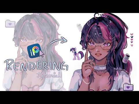 How I Render / Colour [ IBIS PAINT X TUTORIAL ] 🎏🫐 - YouTube