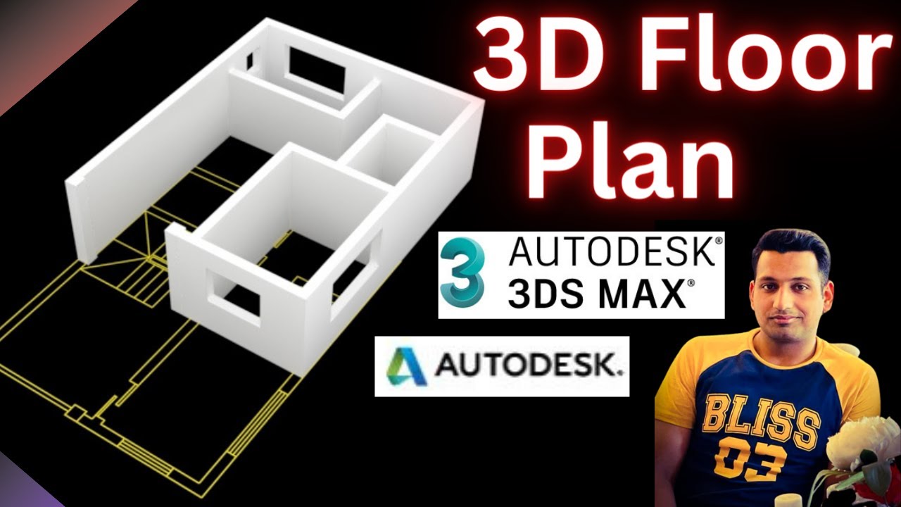 Create 3d Floor Plan in 3d Studio Max | 3ds Max Tutorial for beginners ...