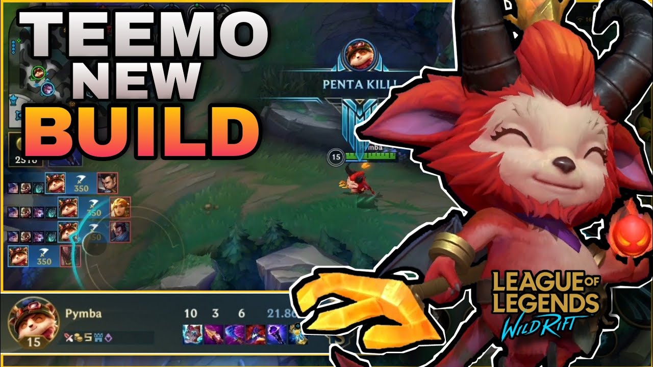 Melhor build da nova att | Teemo wild rift gameplay | Teemo é GG - YouTube