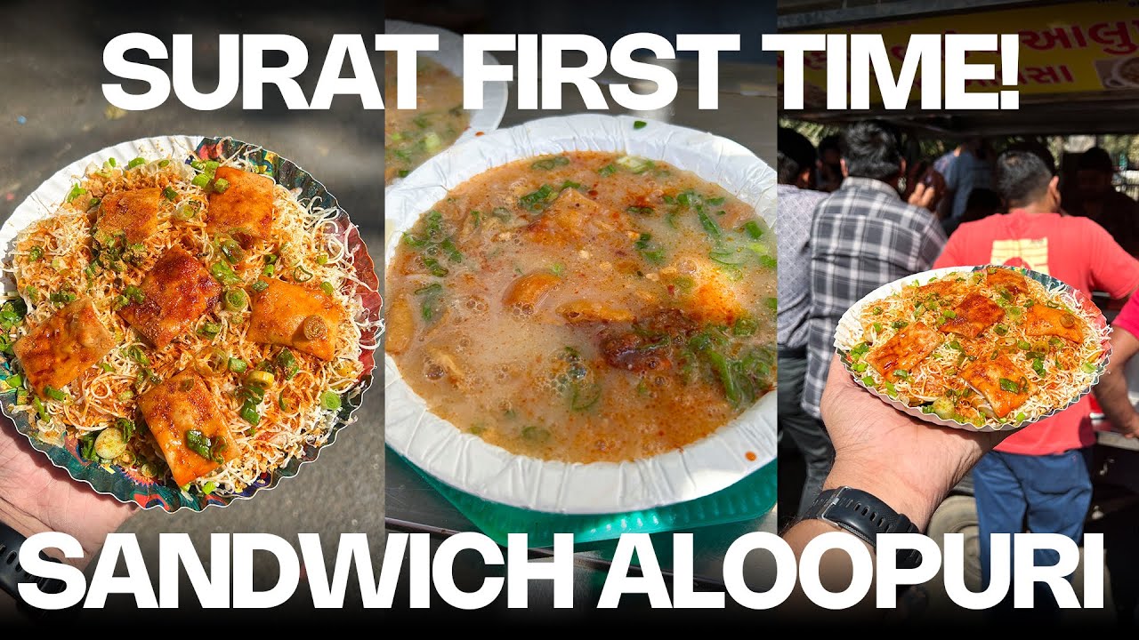 First Time in Surat – Sandwich Aloopuri! 😍 | Indian Street Food - YouTube