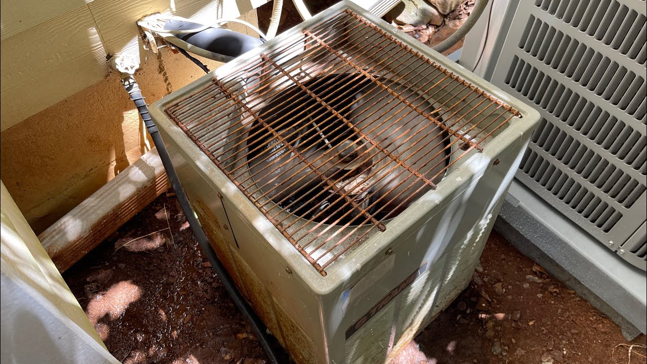 Vintage 1988 Trane XE800 (TTL7) Central Air Conditioner Starting Up ...