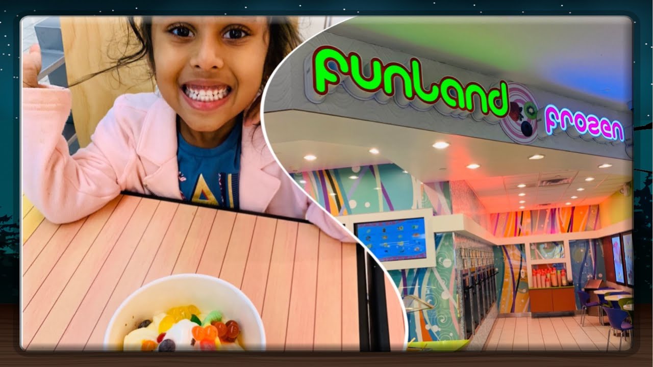 Create your own ice cream at Funland frozen yogurt ice cream station ...