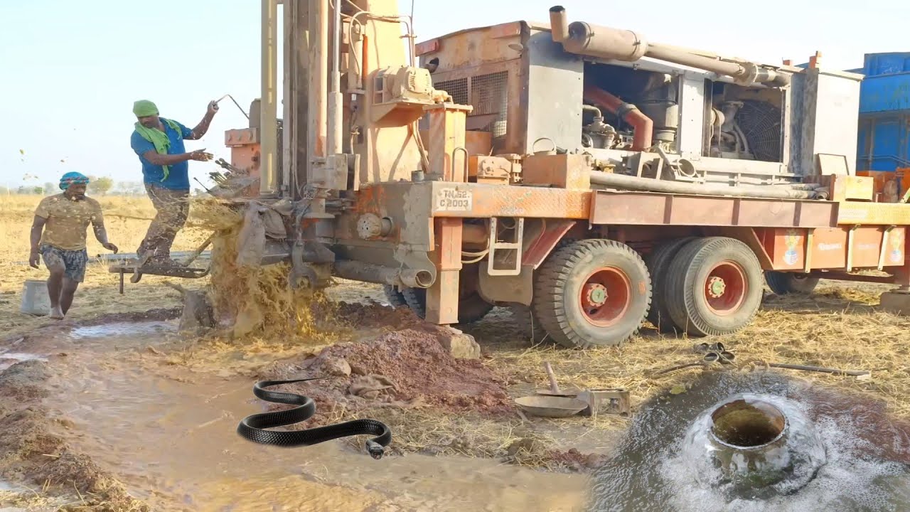 Borewell Drilling - 10 Hp water journey 175 Feet Deep Boring | Coconut ...