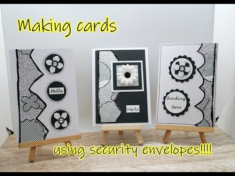 Making cards using security envelopes - card video 225 - YouTube