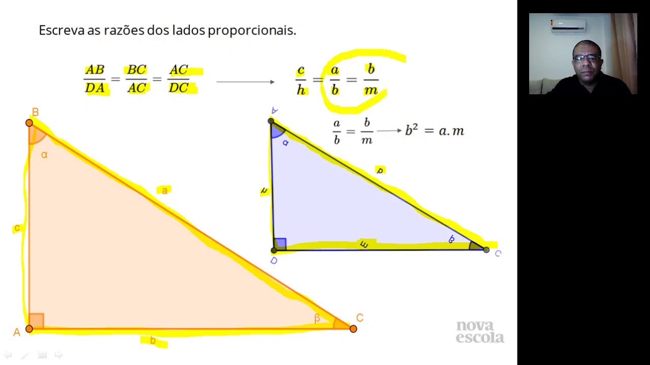 Relações métricas no triângulo Retângulo. Habilidade EF09MA13PE - YouTube