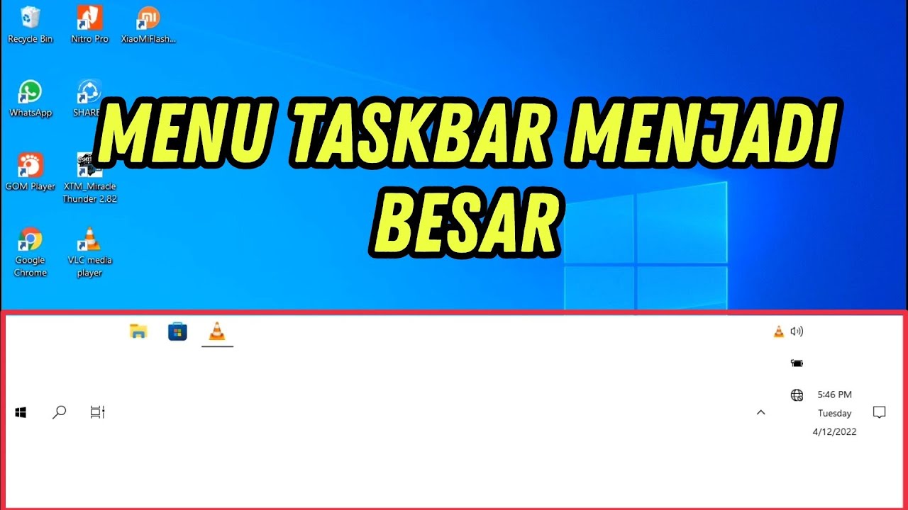 Cara mengatasi tampilan taskbar menjadi besar - YouTube