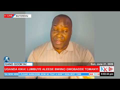 BREAKING NEWS: Lumbuye FRED Aleese Agakagwaawo!