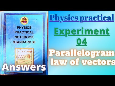 Parallelogram law of vectors Physics practical class 11 experiment 4 ...