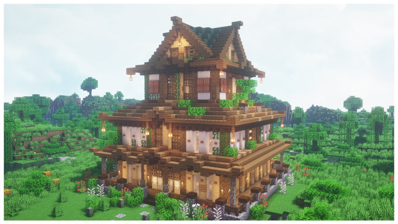 MINECRAFT TIMELAPSE : Large Japanese House - YouTube