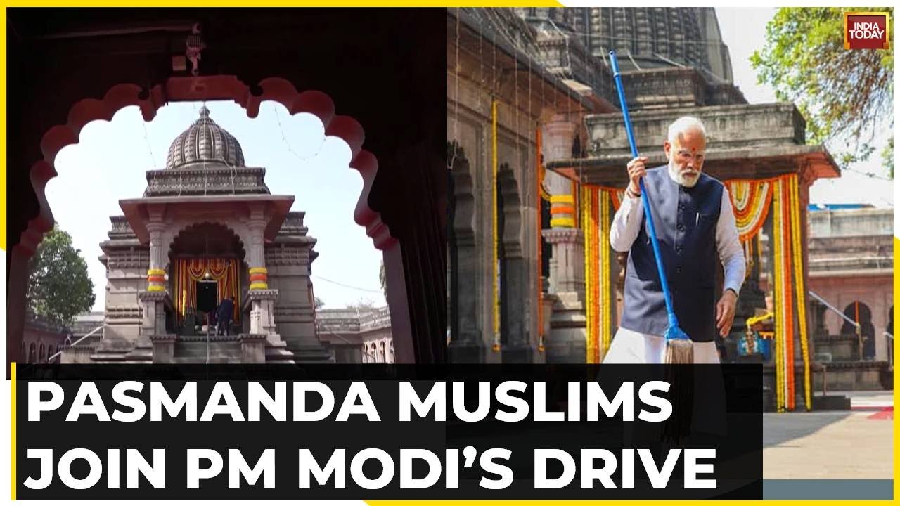 PM Modi Cleans Temple Premises, Pasmanda Muslims Join PM's Cleanliness ...