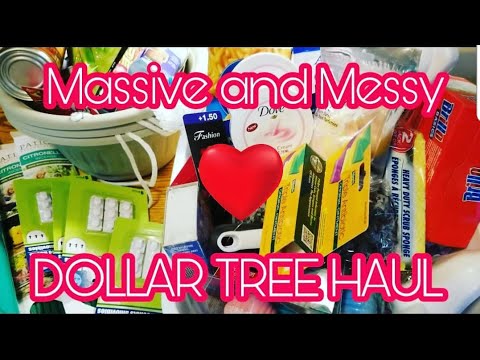 MASSIVE AND MESSY DOLLAR TREE HAUL - YouTube