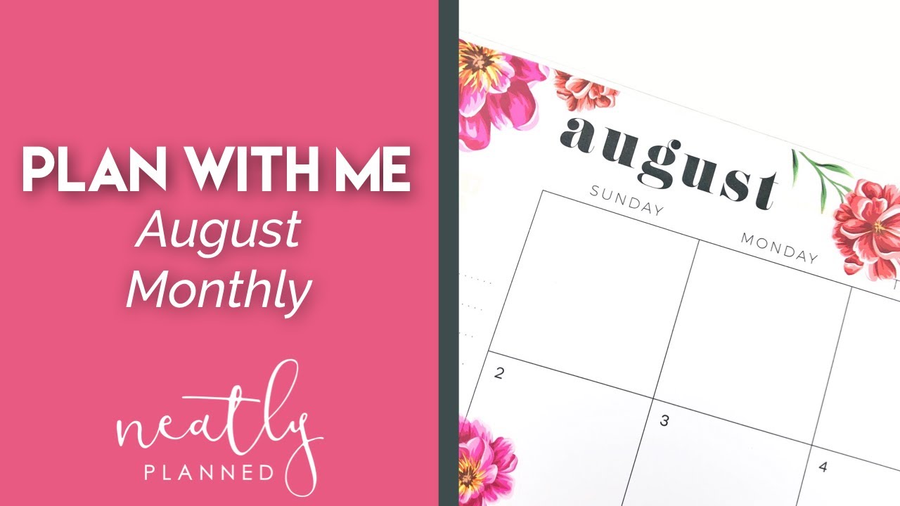 Plan With Me BIG Happy Planner | August Monthly - YouTube
