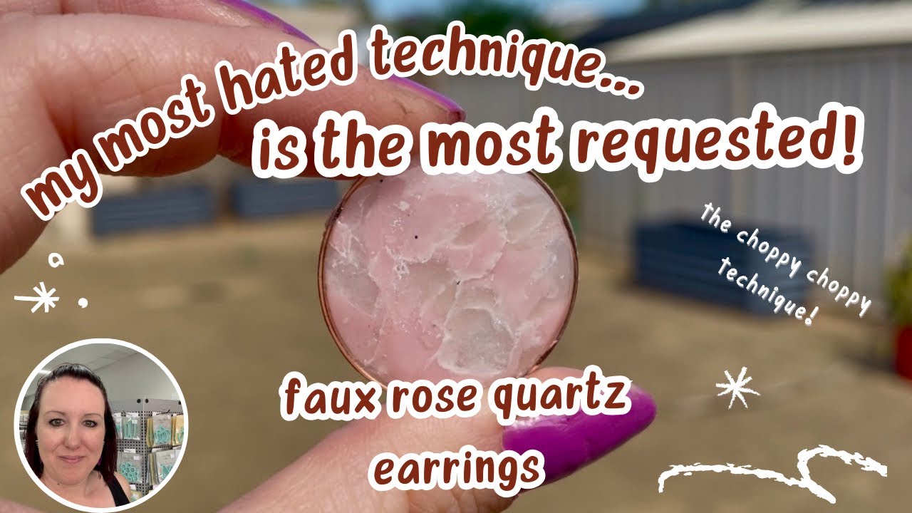 Faux Rose Quartz style polymer clay earrings | Tutorial | how to make ...